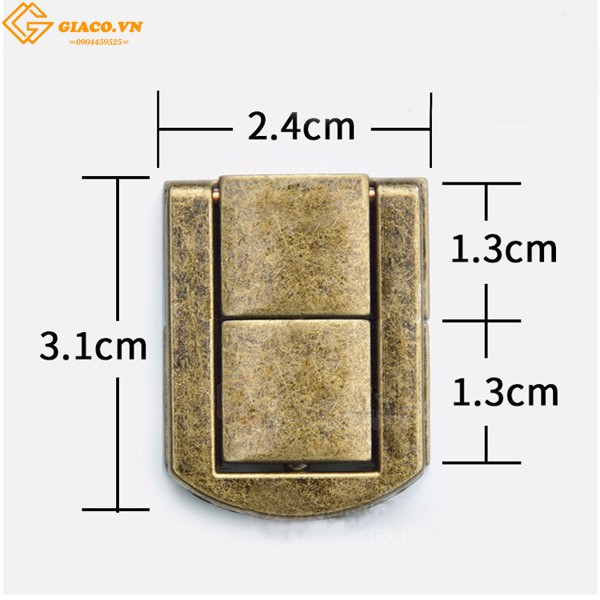 Antique box lock set A001 bronze color 31*24mm (5 pieces) | Shopee Malaysia