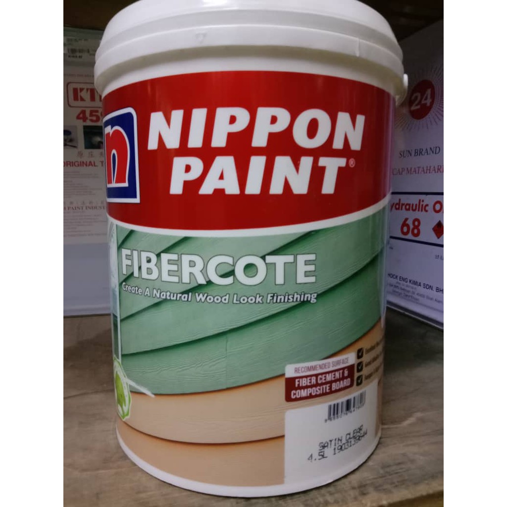 🔥READY STOCK🔥 5L NIPPON PAINT Fibercote Satin Fiber Cement (Wood Finish ...