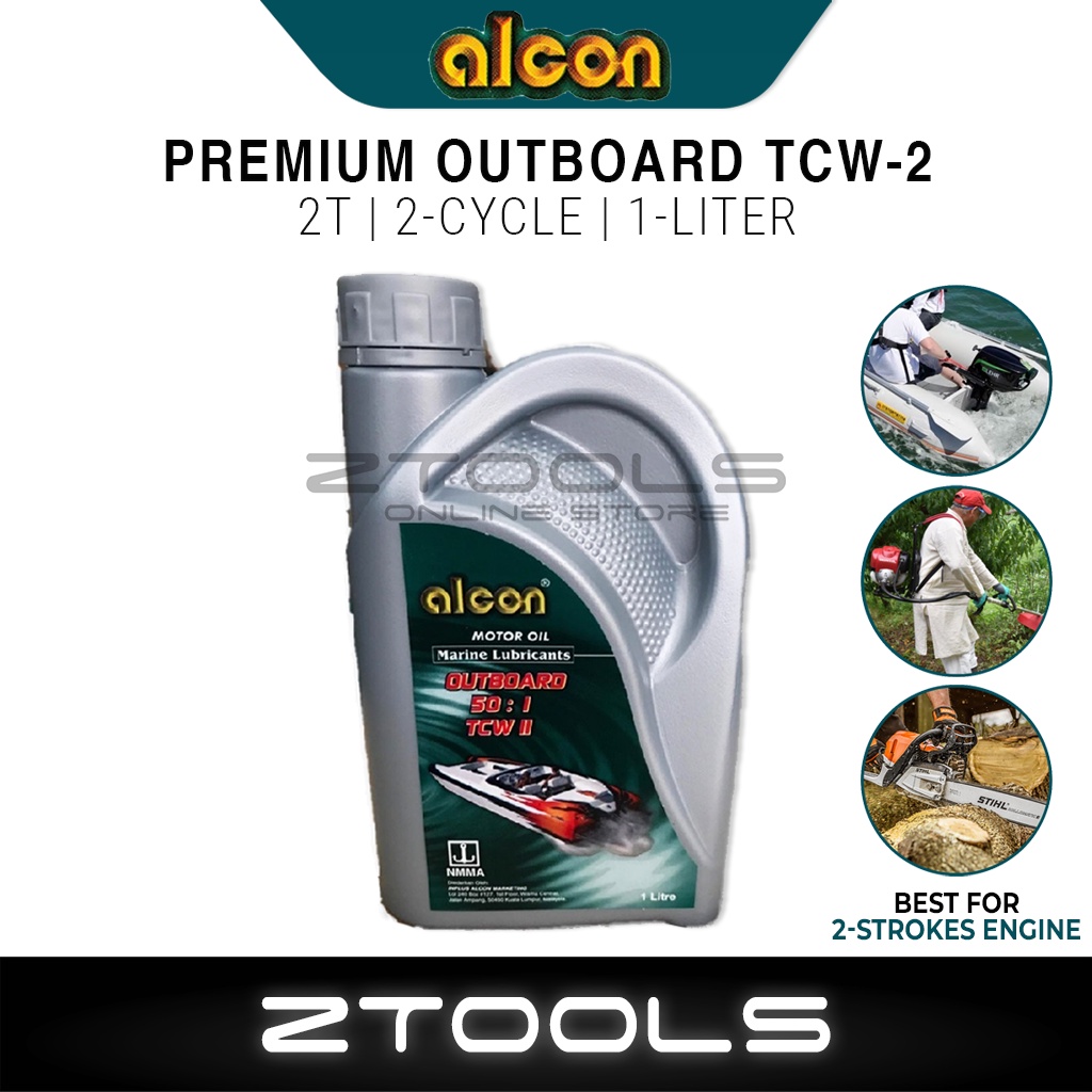 (1 Liter) Alcon Outboard TCW-2 | 2-Stroke Engine | Mesin Rumput ...