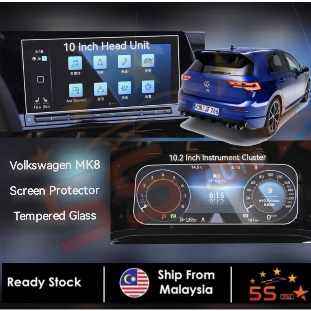 Volkswagen Golf MK8 2022 Head Unit Navigation & Instrument Cluster ...
