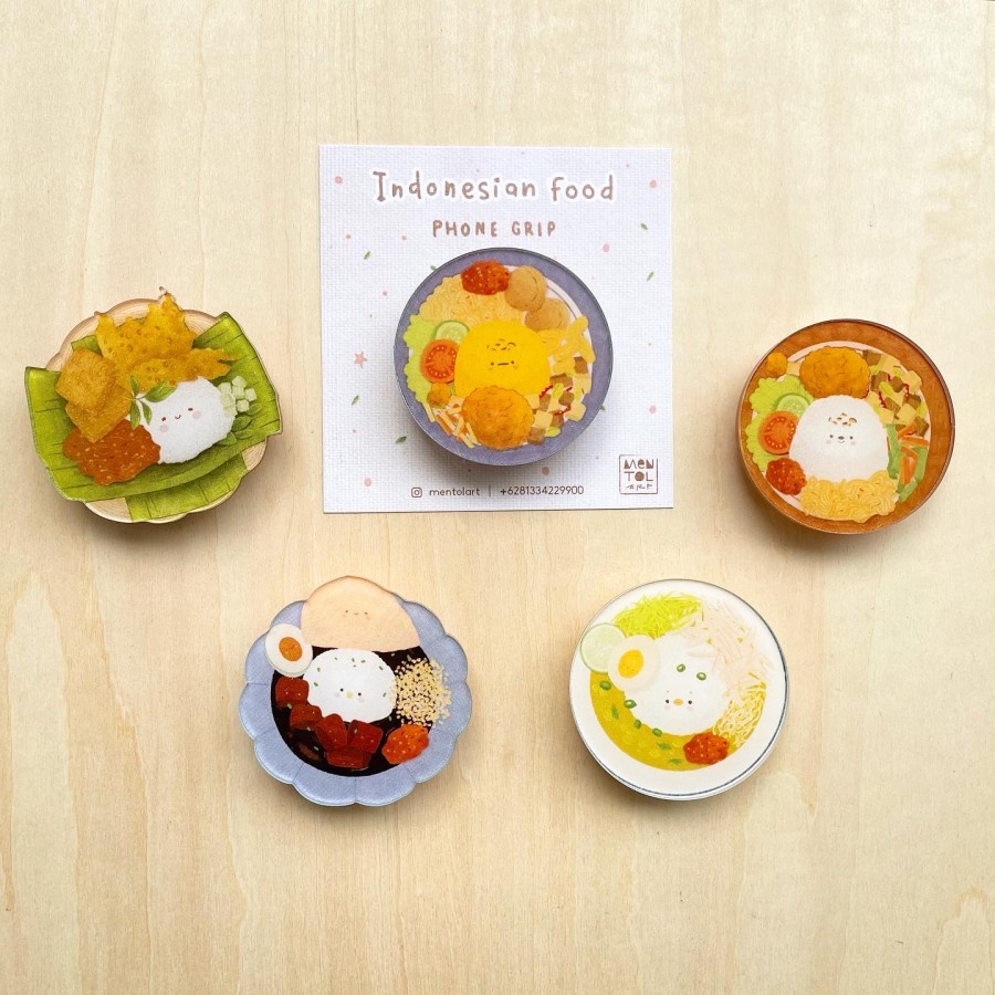 [Artopia] Popsocket Food Indonesia by MENTOL ART / Indonesian Food ...