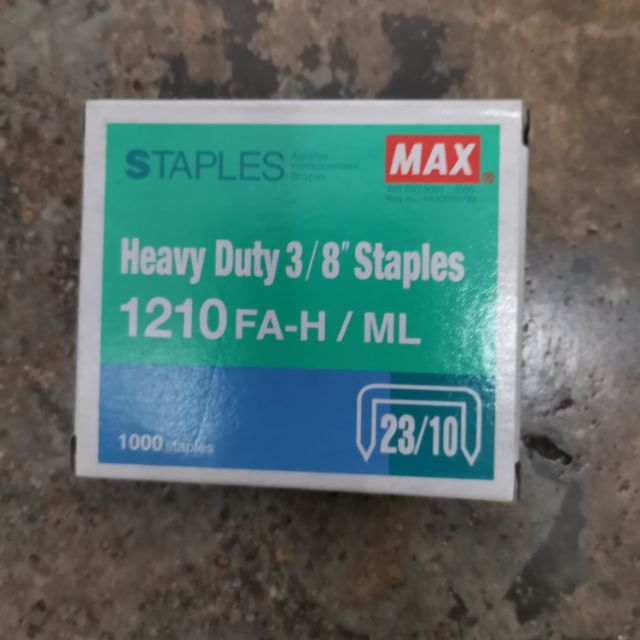 Max Heavy Duty 3/8'' Stapler 1210 FA-H/ ML (23/10) | Shopee Malaysia