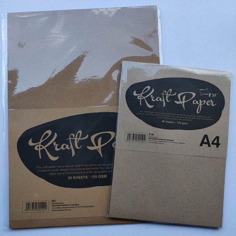 Uni Kraft Paper A4 40 Sheets / A3 20 Sheets 125GSM | Shopee Malaysia