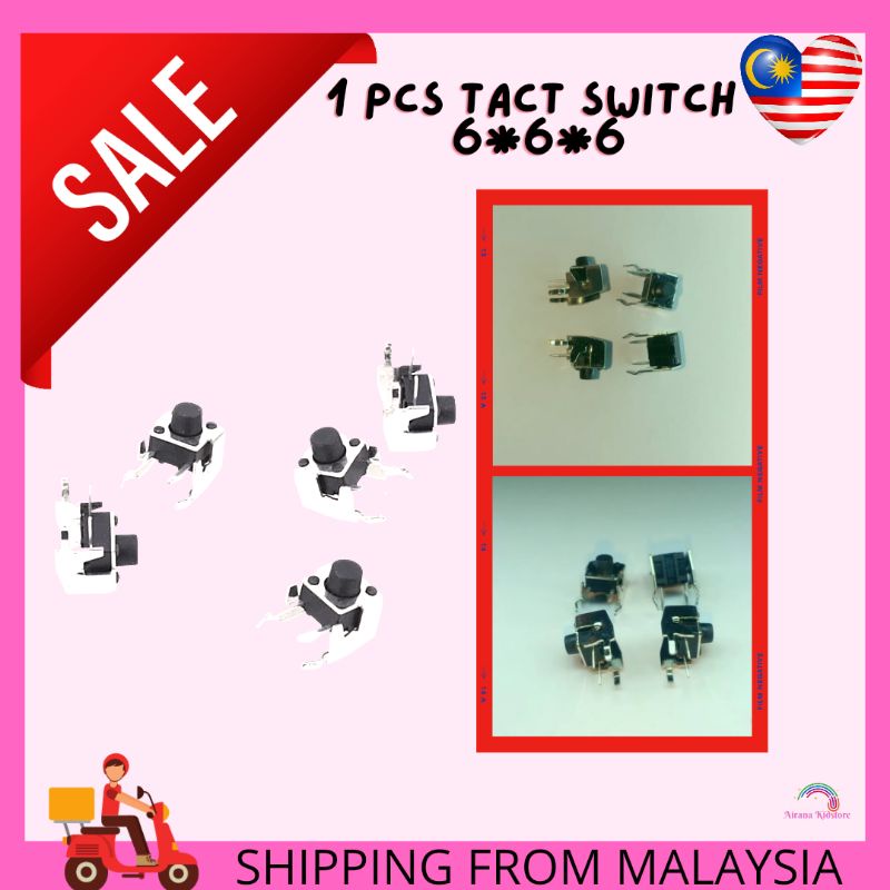 🔥1PCS Tact switch 6*6*6 PCB Momentary Tactile Tact Push Button Switch ...