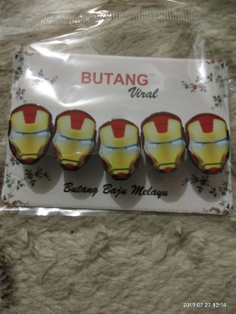 Butang Baju Melayu budak Superhero batman ironman captain America ...