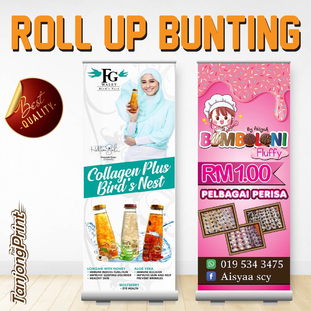 ROLL UP BUNTING / ALUMINIUM ROLL UP STAND | Shopee Malaysia