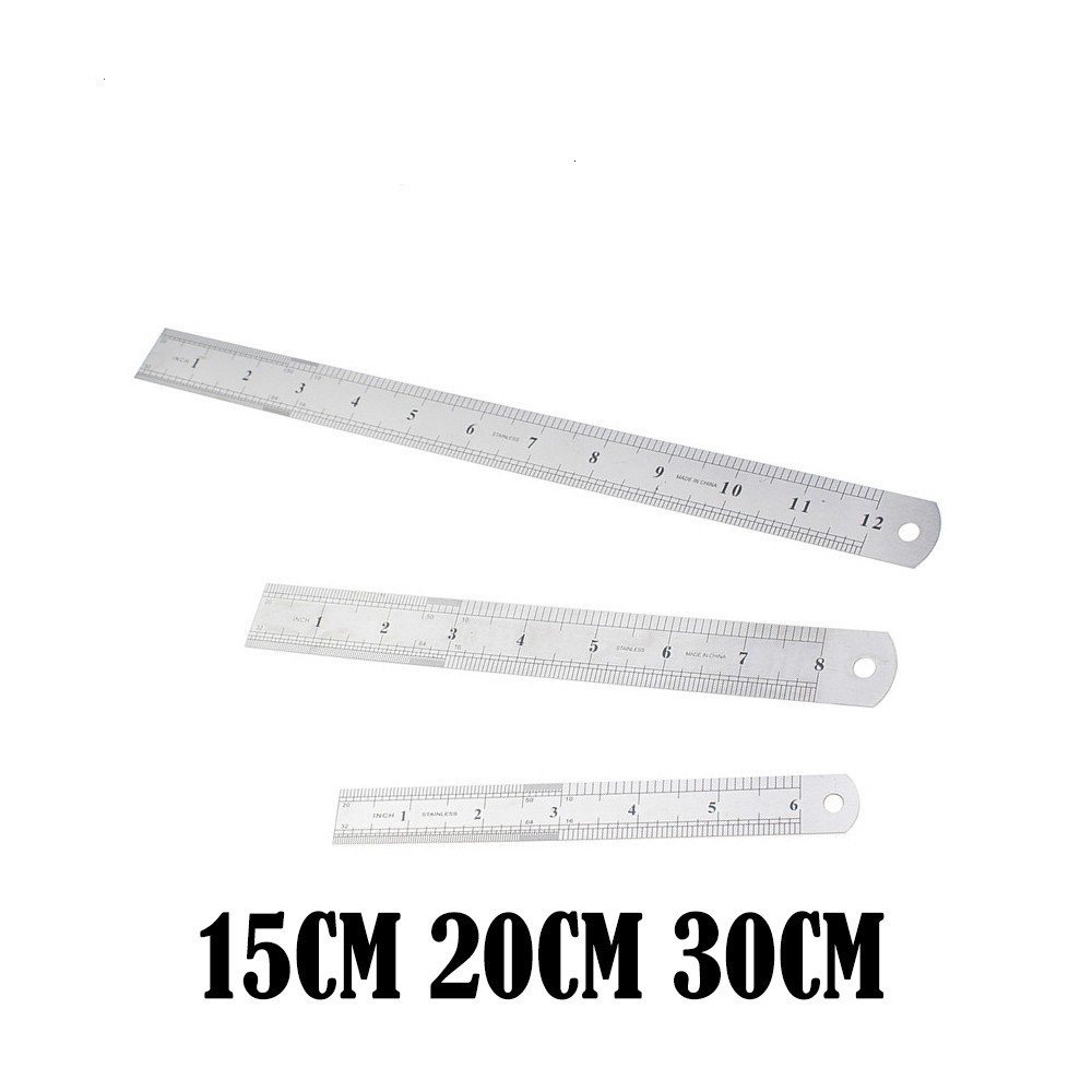 Stainless Steel / Metal Ruler / Pembaris Besi 20cm / 30cm /50cm / 100cm / 8'' / 12'' / 20 ' /39 ...