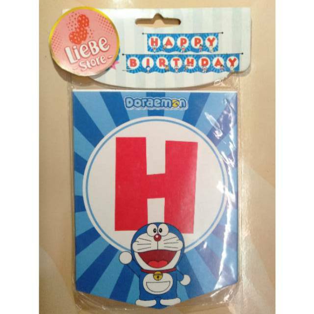 Bunting FLAG HBD/FLAG BANNER/BACKDROP/DORAEMON BIRTHDAY DECORATION ...
