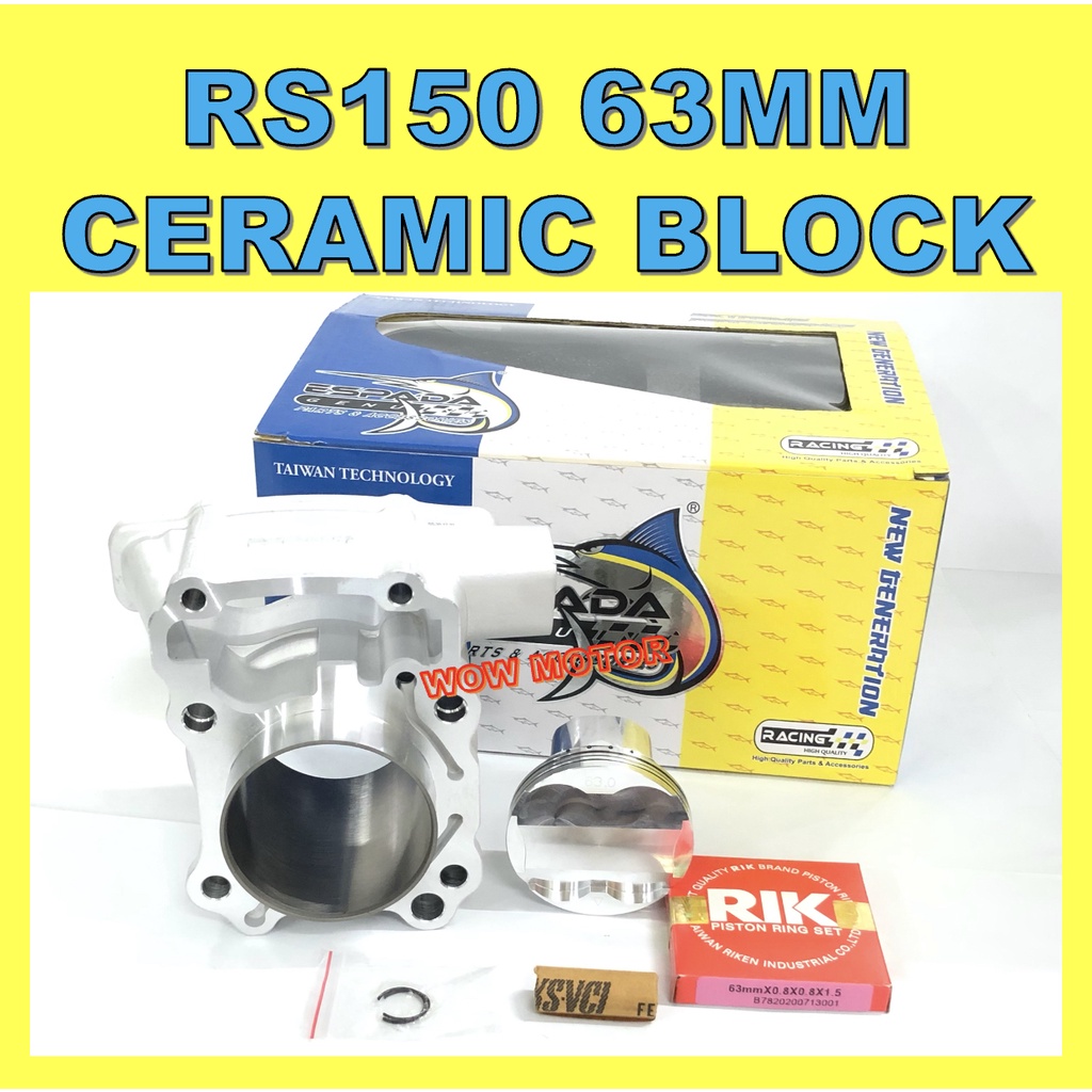 RS150 RACING BLOCK 63MM ESPADA CERAMIC BLOCK 63 MM RS 150 HONDA RS150 CERAMIC BLOK 63MM ESPADA ...
