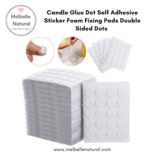 20pcs Candle Glue Dot Self Adhesive Sticker Foam Fixing Pads Double ...