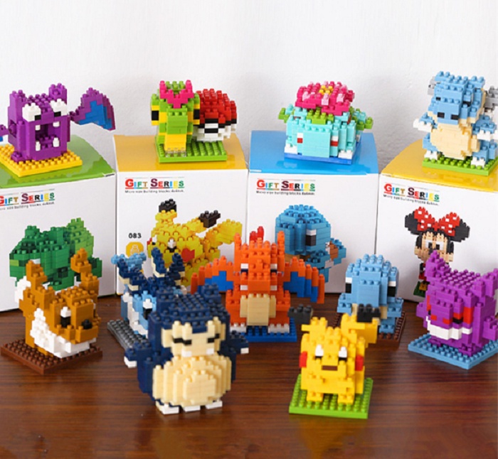 LNO Pokemon Series Nano Blocks Mini Diamonds Block Nanoblock Building ...