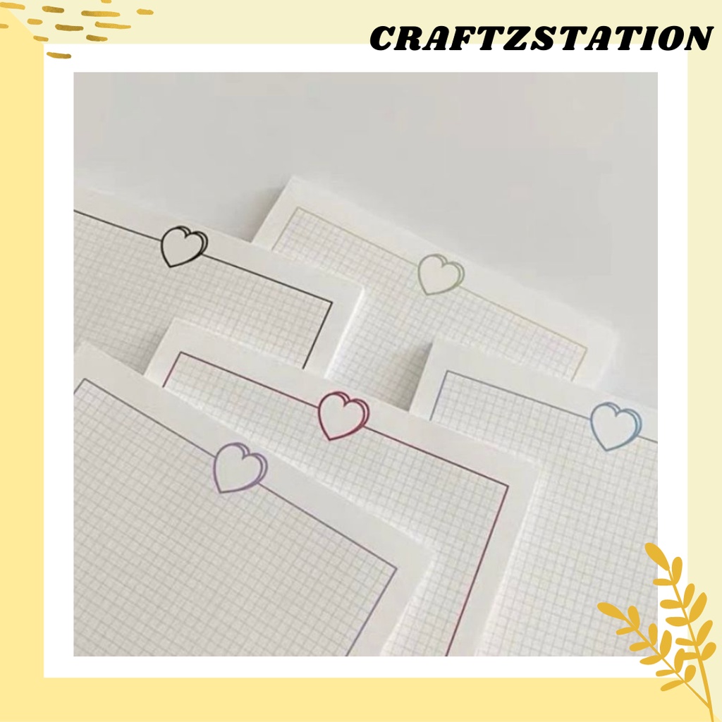 B5 Korean Ins Style Love Shape Basic Notepad Korean Cute Simple square ...