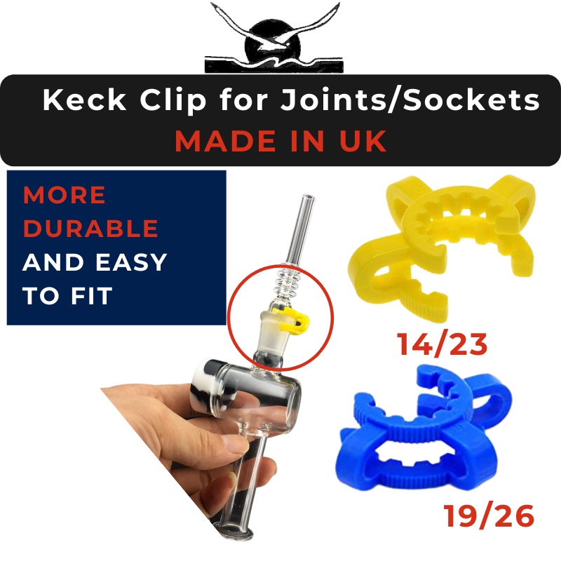 UK Keck-clips for Conical Joints 14/23 Yellow 19/26 Blue for Lab ...