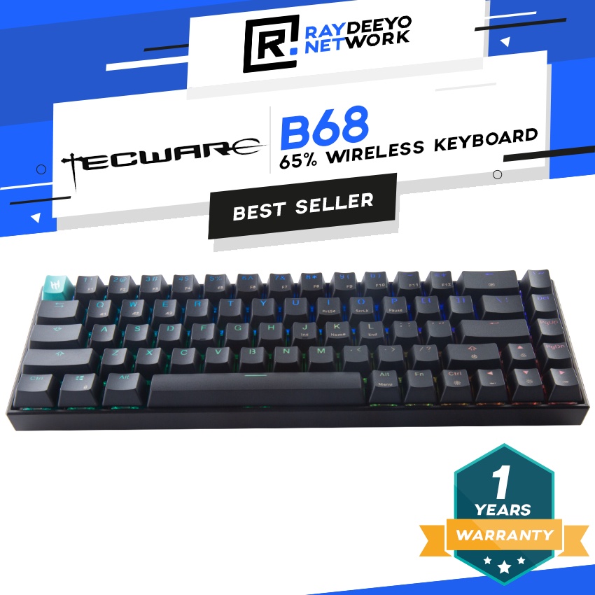 Tecware Veil 87 RGB Barebone Keyboard Kit (White/Black) [TKL Layout/Hot ...
