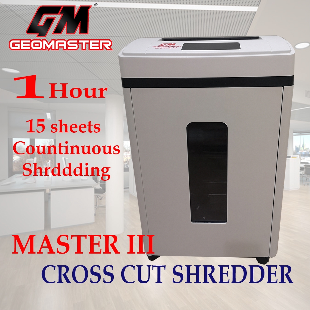 GEOMASTER Heavy Duty Paper Shredder Master III - Digital Shredder ( 1 ...