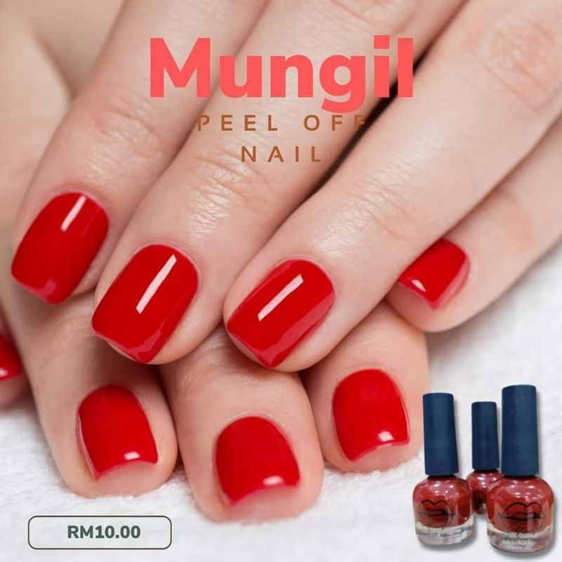 MUNGIL PEEL OFF NAIL ORIGINAL 💯 | Shopee Malaysia