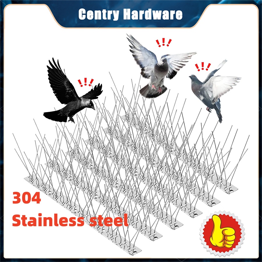 Bird Spikes for Pigeons Birds Cat 33CM Anti Bird Spikes Stainless Steel ...