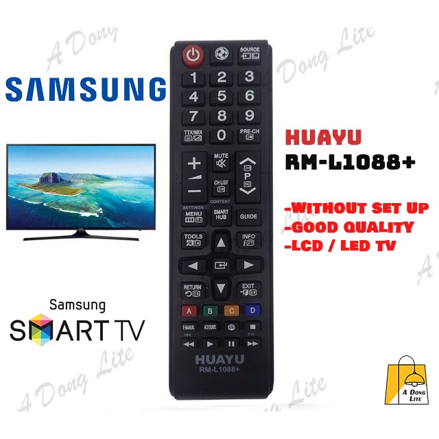 HUAYU RM-L1088+ SAMSUNG LCD/ LED TV REMOTE CONTROL REPLACEMENT (READY STOCK) | Shopee Malaysia
