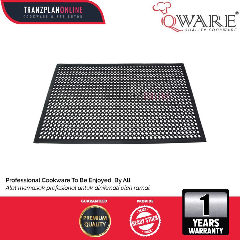 Qware® Grease-Resistant Anti Slip Anti-Fatigue 3 ft x 5 ft Rubber Floor ...