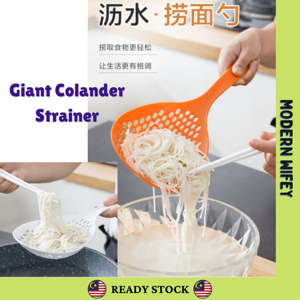 Giant Colander Large Noodle Strainer Kitchen Scoop Long Handle Dumpling ...