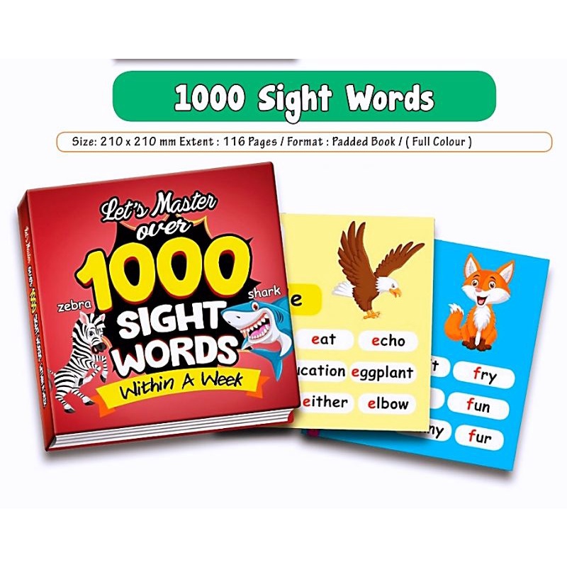 Early Learning 1000 Sight Words Education Book 1000 Sight Words English ...