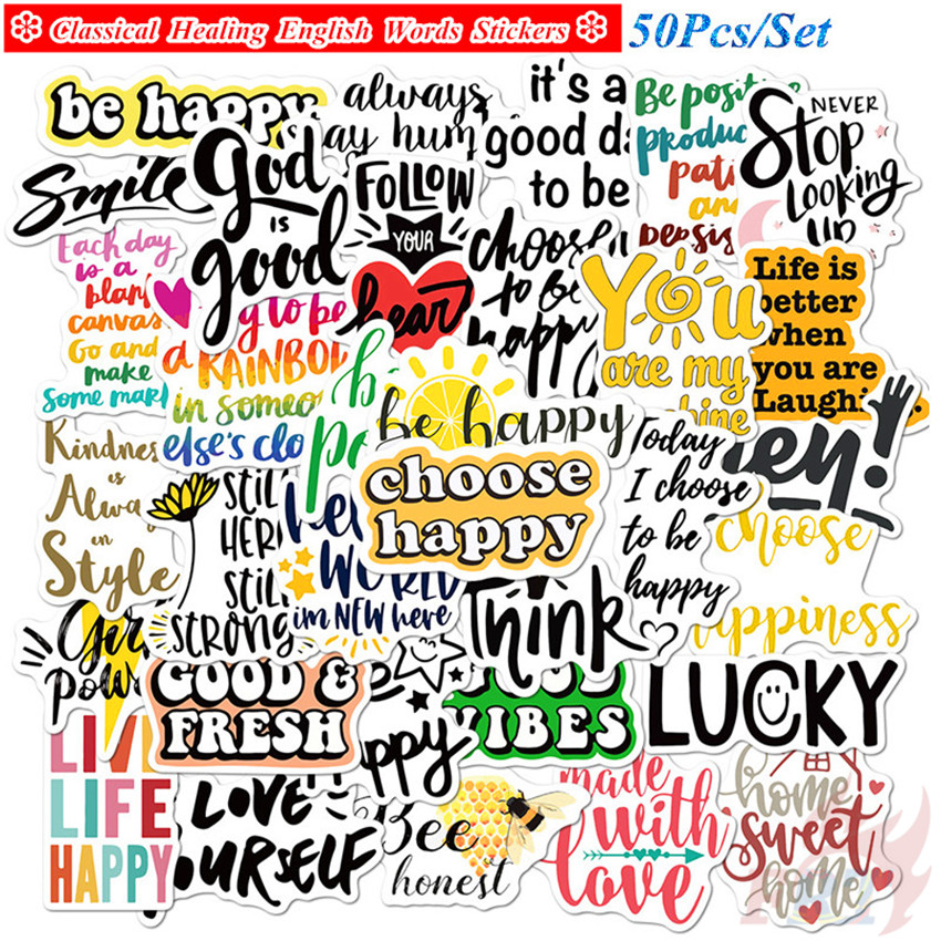 Classical Healing English Words Series 01 - Encouraging Words Stickers ...