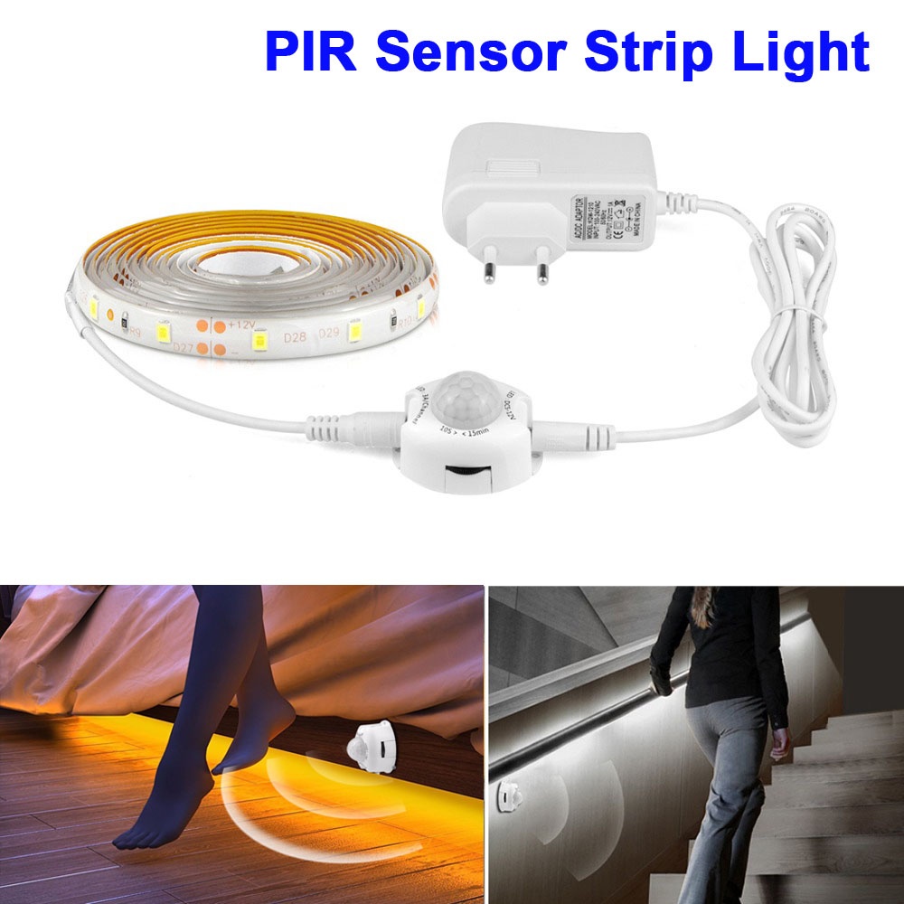 PIR Motion Sensor LED Under Cabinet Light 1m 2m 3m 4m 5m Flexible LED ...