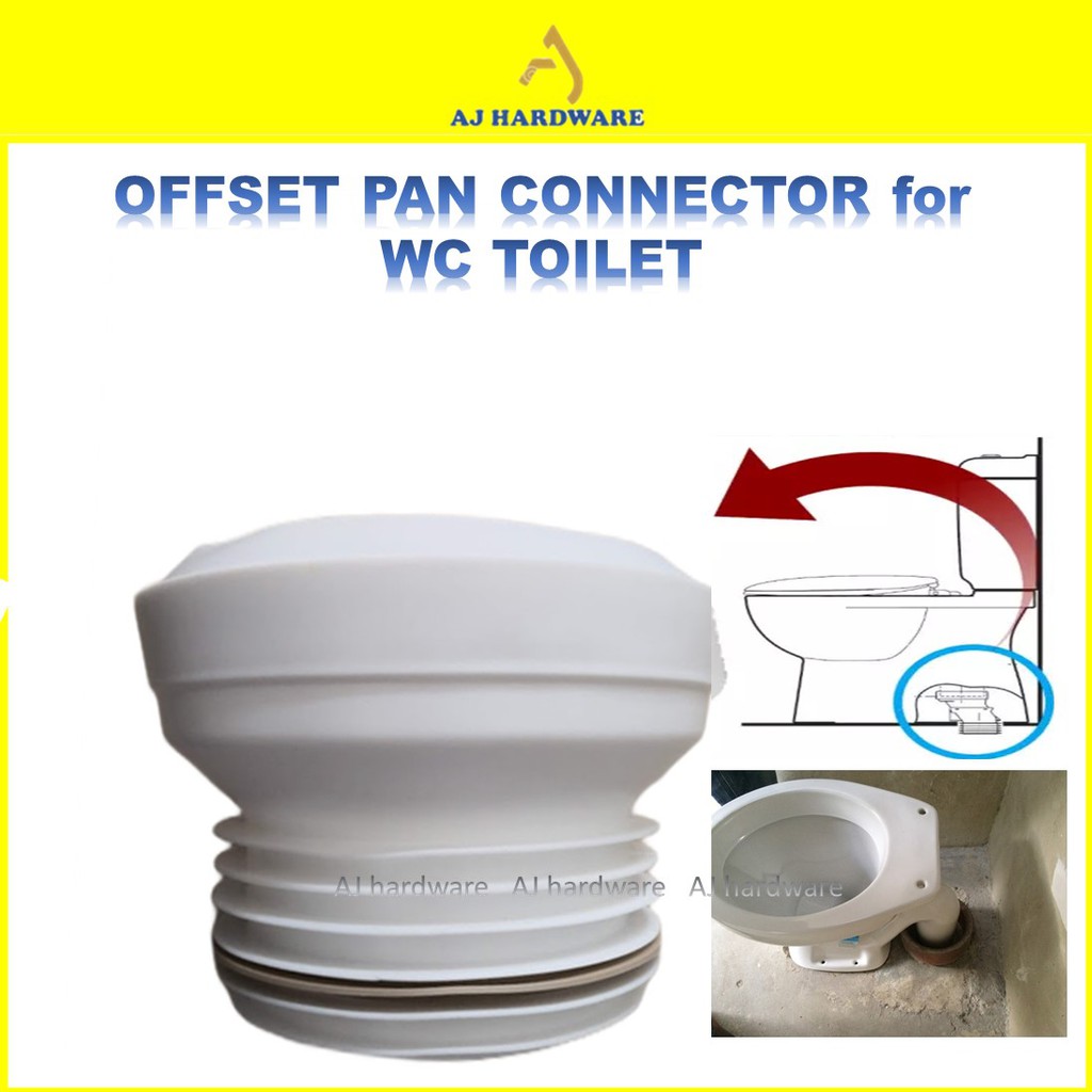 OFFSET PAN CONNECTOR for WC TOILET - STRAIGHT / 1 INCH / 2 INCH ...