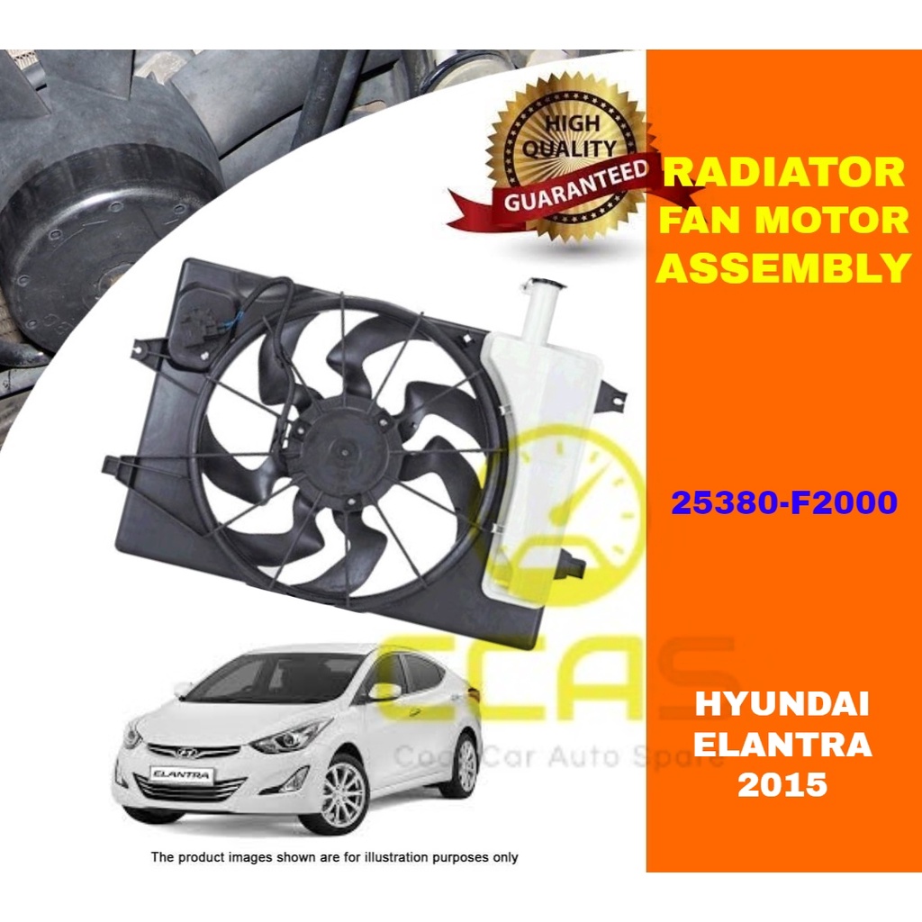 Radiator Fan Motor Cooling Assembly set - Hyundai Elantra 2015 - 25380 ...