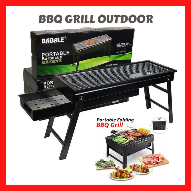 BBQ Home Barbecue 60cm 3-5 People Outdoor Full Set Portable Thick ...