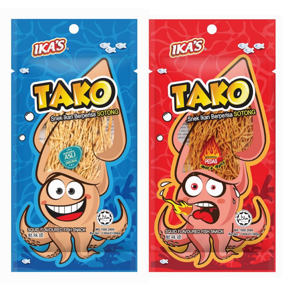 Ika's Tako Squid Flavoured Fish Snack 15g [Halal] | Shopee Malaysia