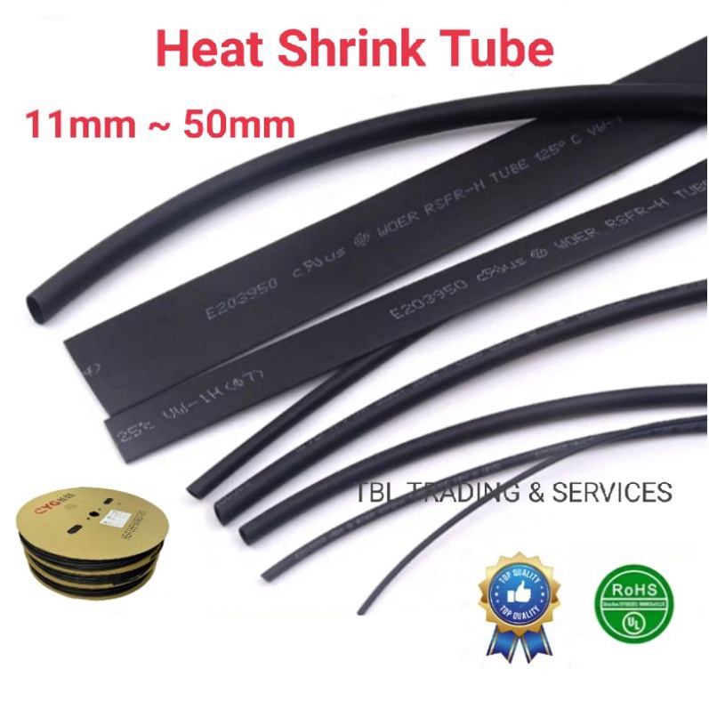 1 Meter #Heat Shrink Tube 11mm~20mm 30mm 35mm 40mm 50mm #Heat ...