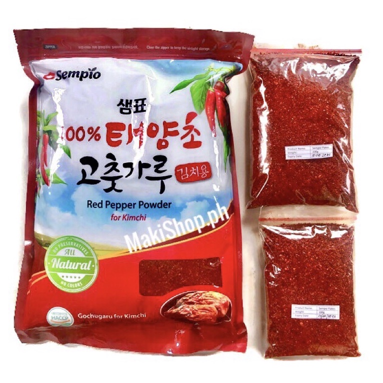 SEMPIO Red Pepper Flakes (Gochugaru) Repacked in 100g and 200g | Shopee ...
