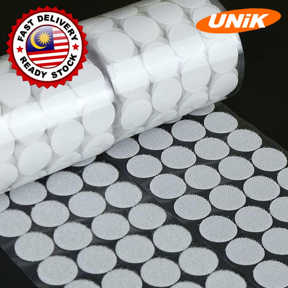 [UNIK] 1cm - 2.5cm Self Adhesive Velcro Magic Dots Double Side Tapes ...