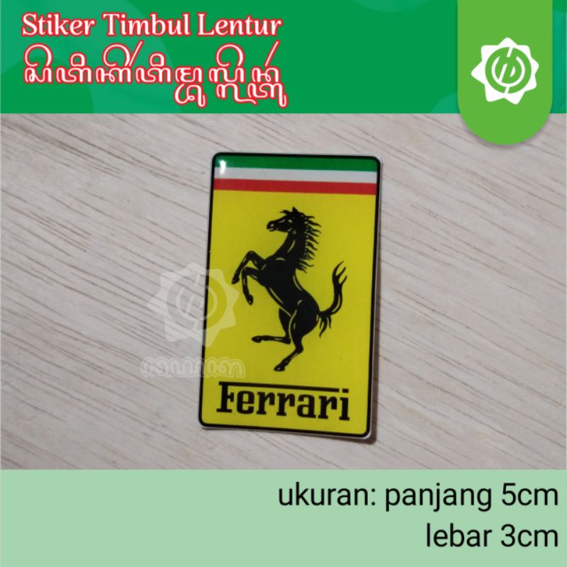 Ferrari logo flexible embossed sticker | Shopee Malaysia