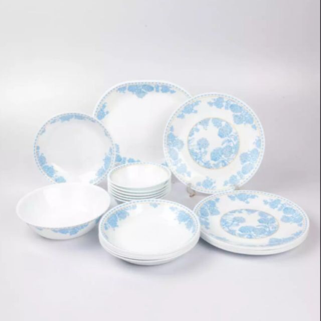 Corelle 20pcs Gold Premier Series blue hydrangea | Shopee Malaysia