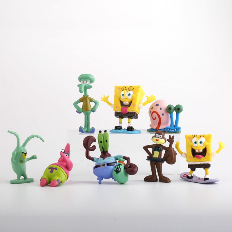 8Pcs/Set Japan Anime SpongeBob SquarePants Patrick Star Sandy Cheeks ...