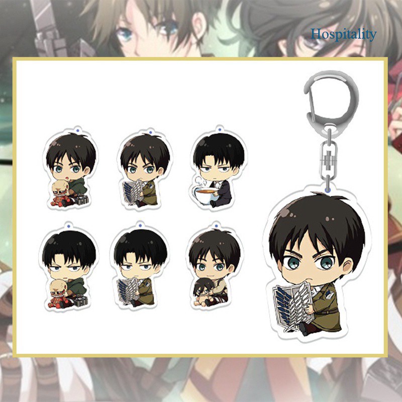 Hospitality Attack On Titan Keychain Japanese Anime Eren Levi Rival ...