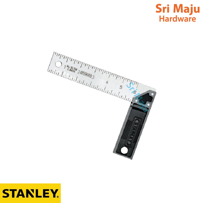 MAJU Stanley 6 Inch Try Square Solid Quality Angle Ruler Sesiku Siku L ...