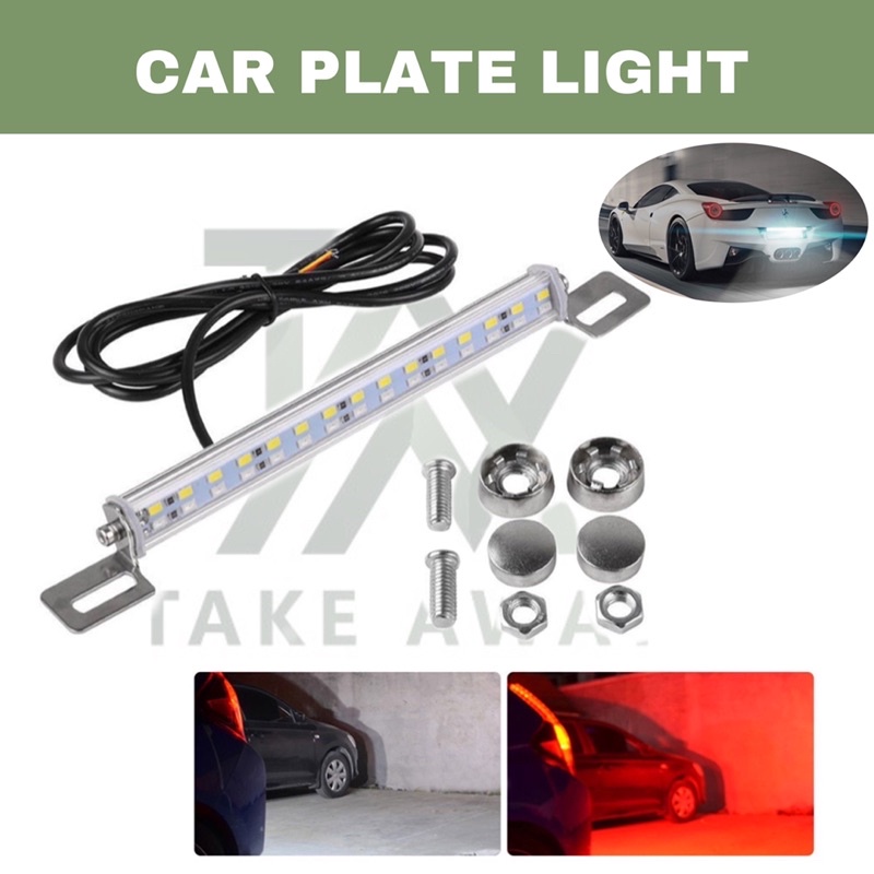 Car Number Plate Light Daylight 30Led Reverse Led Brake rear Lamp Bar ...