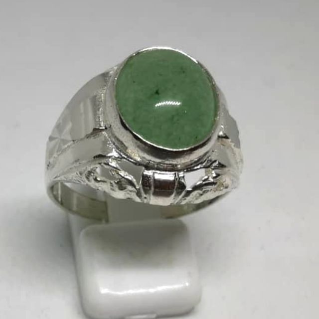 925 pure Silver jade man rings! 925 纯银玉男装介指！Cincin Jade lelaki | Shopee ...
