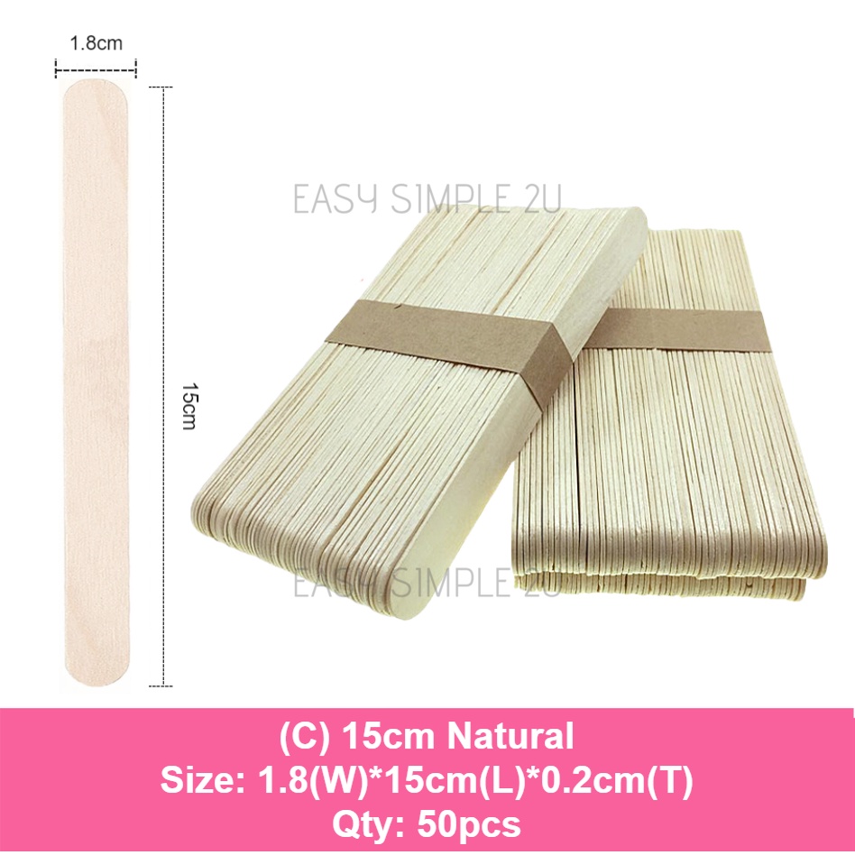 Batang Kayu kraf Mancis Ais Krim Wooden Craft Paddle Popsicle Ice Cream ...