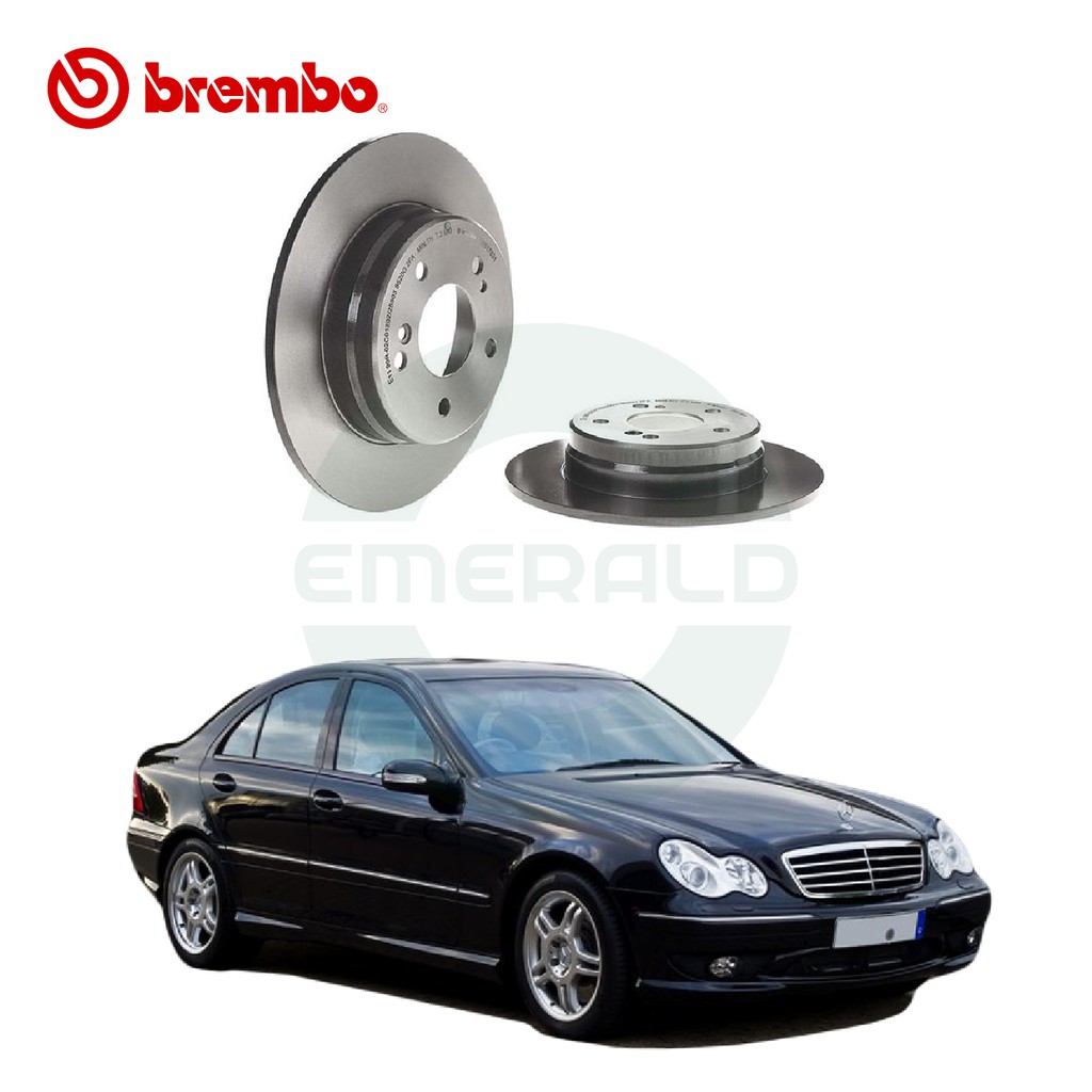 BREMBO Rear Discs (2pcs) - Compatible with Mercedes C-CLASS W203 C200K, Mercedes W210 E230,E200K ...