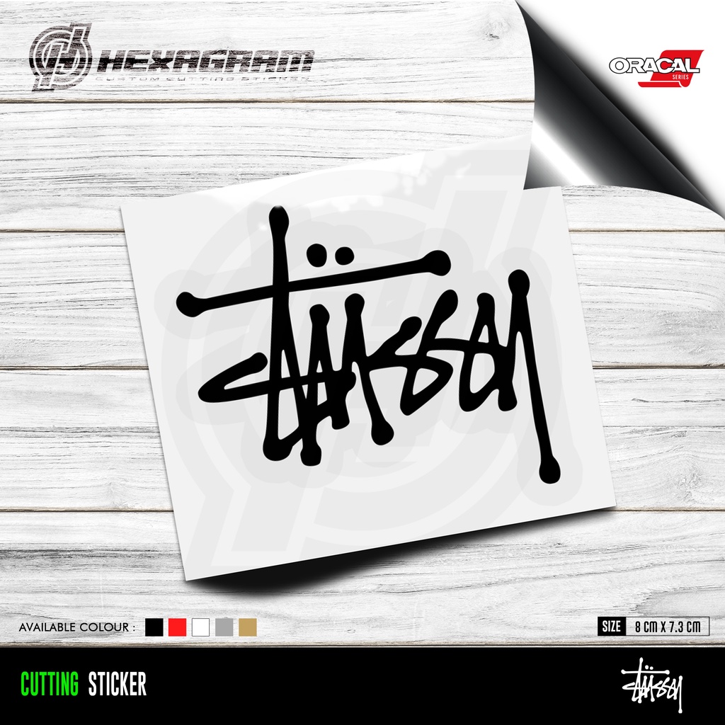 Cutting Stussy Logo Stickers | Stussy stickers | Shopee Malaysia
