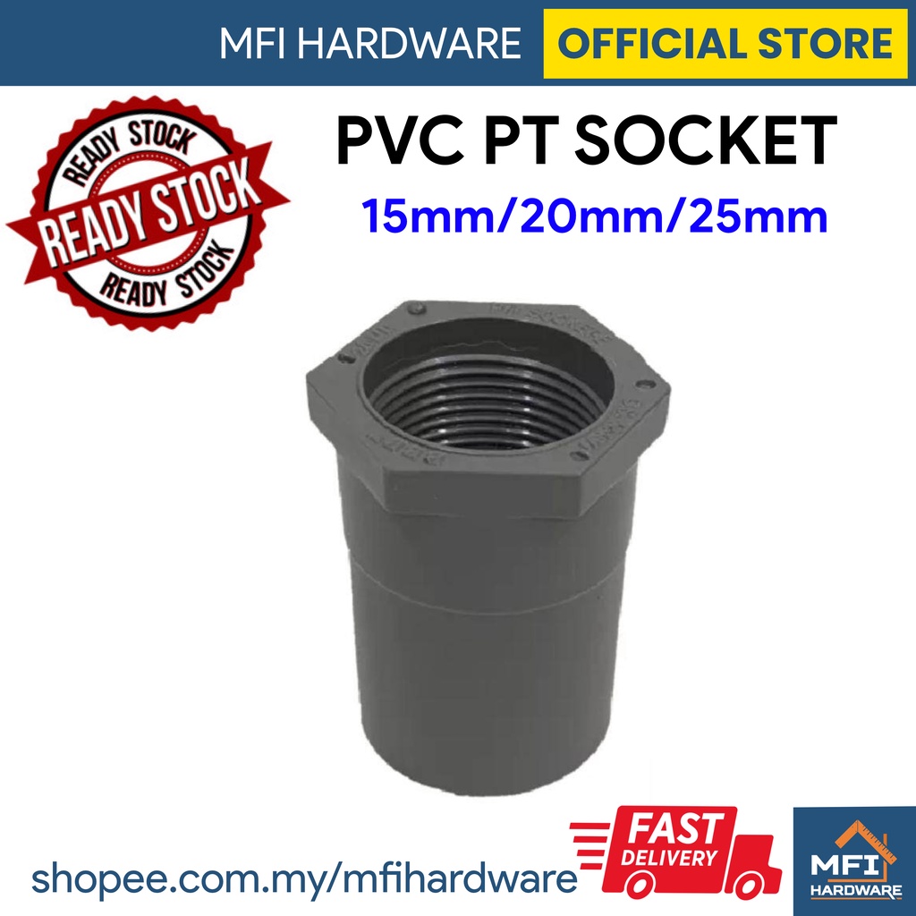 PVC PT SOCKET 15mm/20mm/25mm | Shopee Malaysia