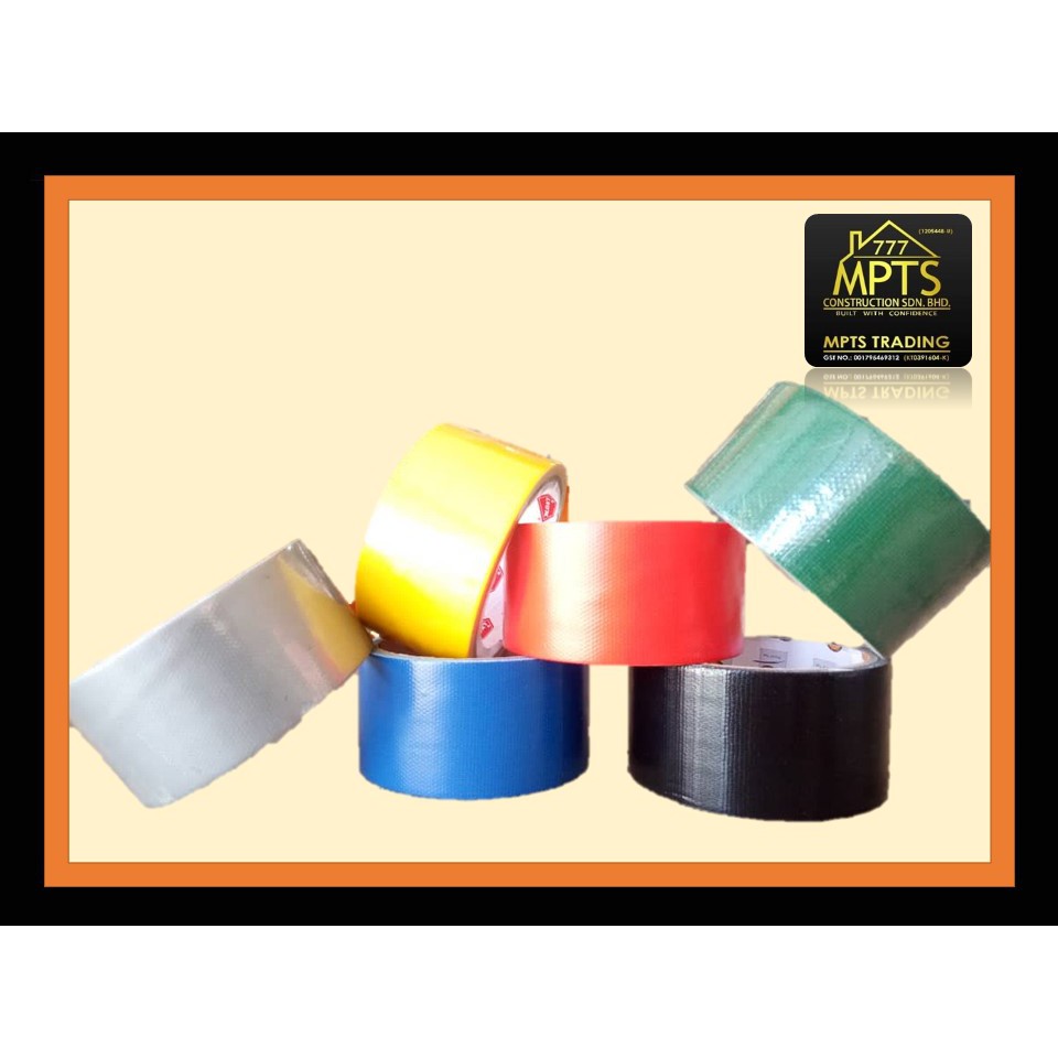(READY STOCK) CLOTH TAPE BLACK/BLUE/GREEN/GREY/RED/YELLOW 48MM/SALOTAPE ...