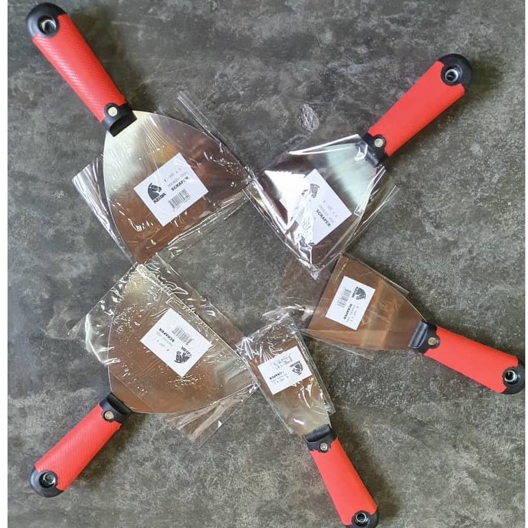 Stainless Steel Scrapper Fiber Handle Scraper (1DOZ) | Shopee Malaysia