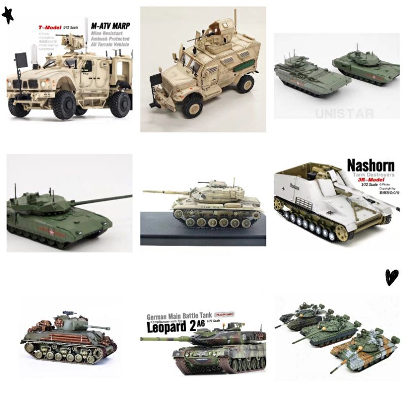 DISPLAY MODEL Tank MBT T-14 Armata / T-80 Russia / Nashorn, ZTZ-96B ...