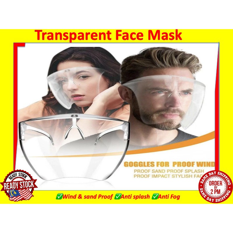 🇲🇾Ready Stock In Malaysia🇲🇾Universal Adult Safety Face Shield Suitable ...
