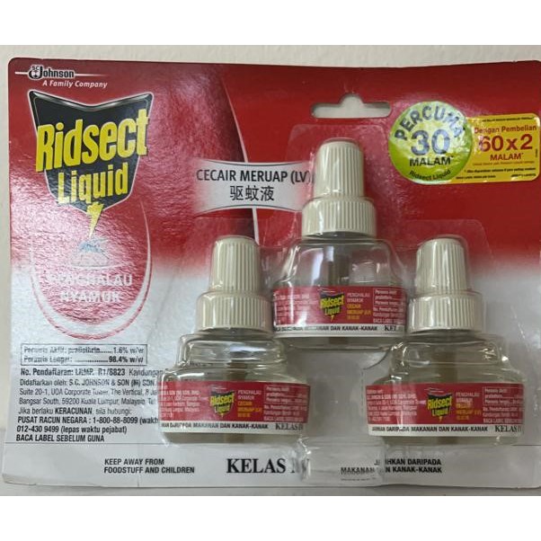 Ridsect Liquid Refill 2 x 60Night (2x44ml) / with free 22ml | Shopee ...
